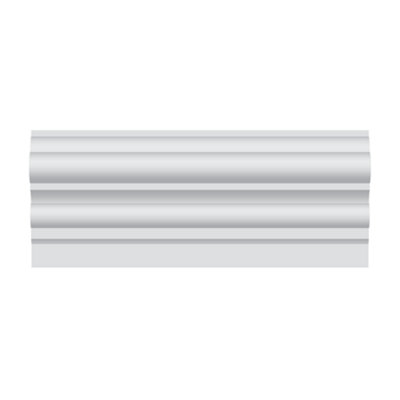 National Skirting Dado Rail MDF Wall Moulding - 57mm x 2300mm x 18mm x ...