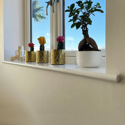 National Skirting Full Round MDF Window Board- 250mm x 25mm x 3040mm ...