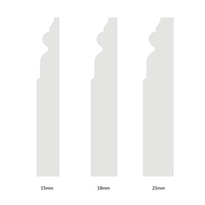 National Skirting Georgian II MDF Skirting Board - 250mm x 18mm x ...
