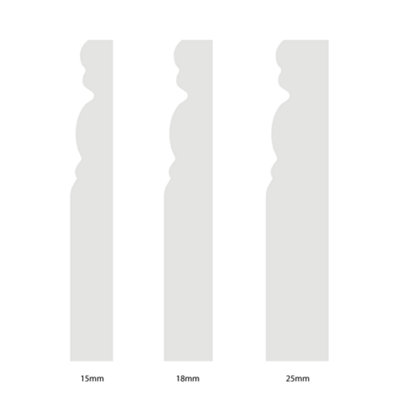 National Skirting Georgian MDF Skirting Board - 350mm x 18mm x 4200mm ...