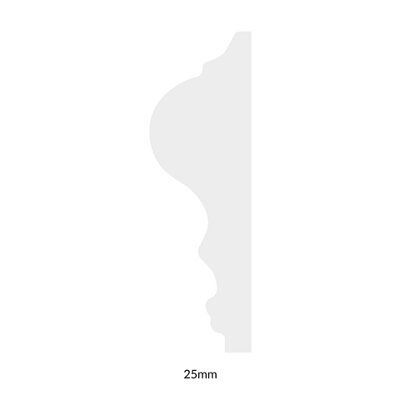 National Skirting Heritage MDF Dado Rail - 70mm x 25mm x 4200mm Primed