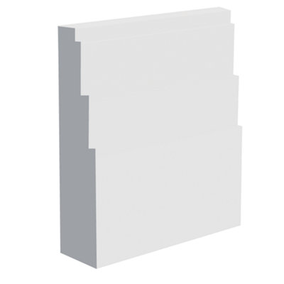 National Skirting High Stepped II MDF Skirting Board - 195mm x 18mm x ...