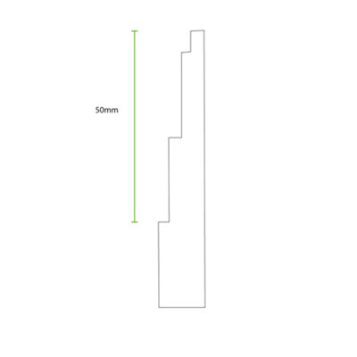National Skirting High Stepped II MDF Skirting Board - 250mm x 25mm x ...