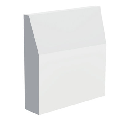 National Skirting Long Chamfered MDF Skirting Board - 220mm x 18mm x ...