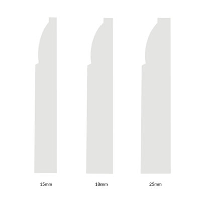 NATIONAL SKIRTING OVOLO II MDF SKIRTING BOARD - 170MM X 18MM X 4200MM ...