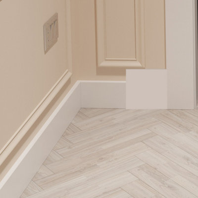 National Skirting Pencil Round MDF Skirting Board Cover - 160mm x 25mm ...