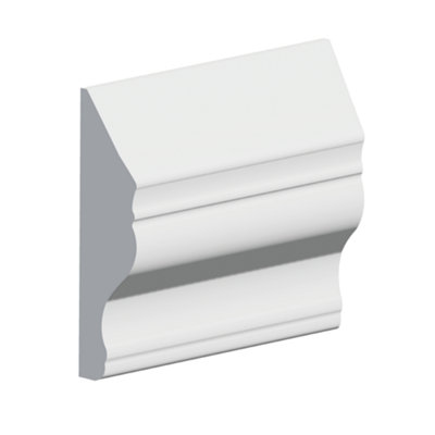 National Skirting Reed I MDF Skirting Board - 195mm x 18mm x 3040mm, Primed
