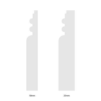 National Skirting Reed II MDF Skirting Board - 270mm x 18mm x 4200mm ...