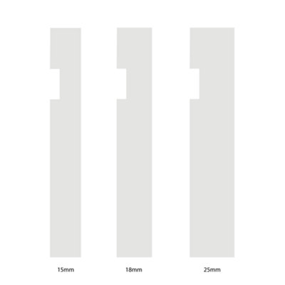 National Skirting Single Groove MDF Skirting Board - 350mm x 25mm x ...