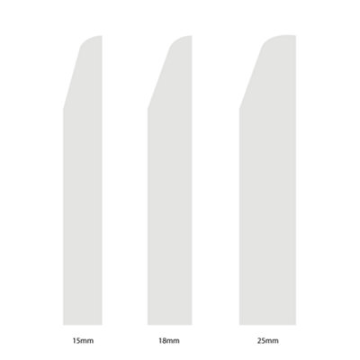 National Skirting Splayed And Rounded MDF Skirting Board - 170mm x 25mm ...