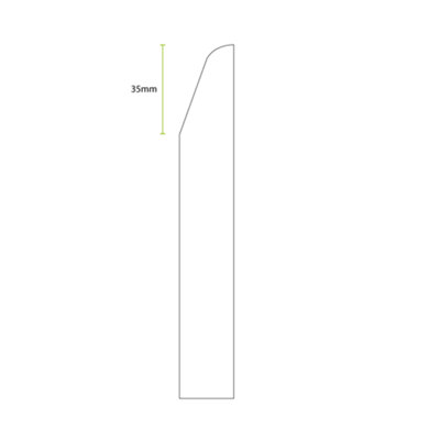 National Skirting Splayed And Rounded MDF Skirting Board - 250mm x 18mm ...
