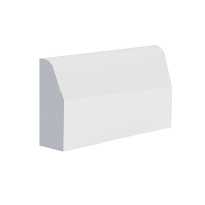 National Skirting Splayed & Rounded MDF Architrave - 95mm x 25mm x ...
