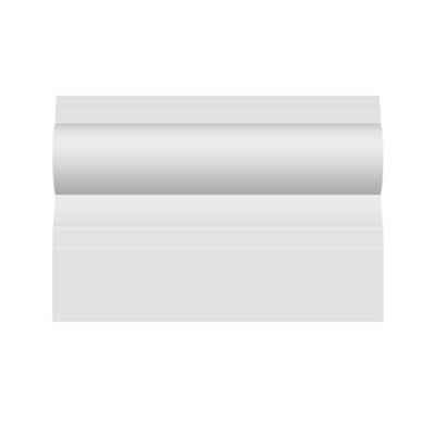 National Skirting Torus MDF Architrave - 95mm x 18mm x 3040mm, Primed ...