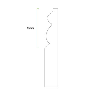 National Skirting Victorian III MDF Skirting Board - 250mm x 25mm x ...
