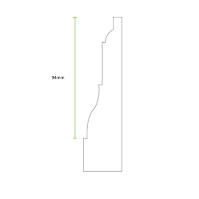 National Skirting Warwick II MDF Skirting Board - 120mm x 25mm x 4200mm ...