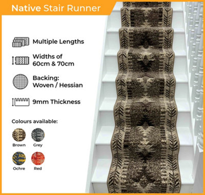 Native Stair Runner - Soft & Durable Carpet Runner for Stairs ...