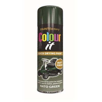 Nato Green Matt Paint 250ml (Spray) - Pack of 2 | DIY at B&Q