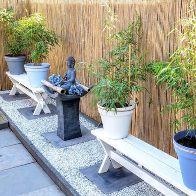 Natural Bamboo Garden screen Fencing (H)1.5m (W)4m