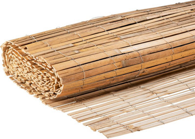 Natural Bamboo Garden screen Fencing (H)1.8m (W)4m