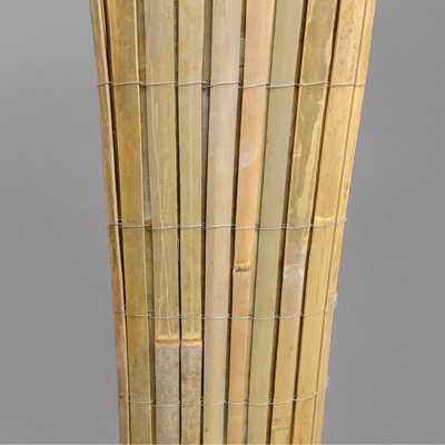 Natural Bamboo Slat Fence, reed Privacy Screen (1.5m x 4m)