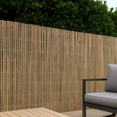 Natural bamboo slat, Fence reed Privacy screen natural peeled bamboo ...