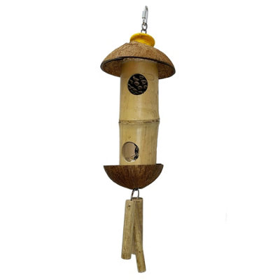 Natural Coconut Wooden First Bird Boredom Breaker Play Toy Pine Cone ...