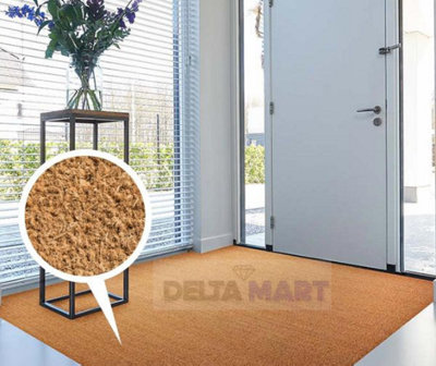 Natural Coir Mats with Durable PVC Backing 1mx8mx15mm Thickness
