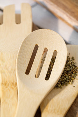 Natural Elements Eco-Friendly 5-Piece Bamboo Kitchen Utensil Set