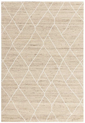 Natural Geometric Handmade Luxurious Modern Wool Rug For Bedroom ...