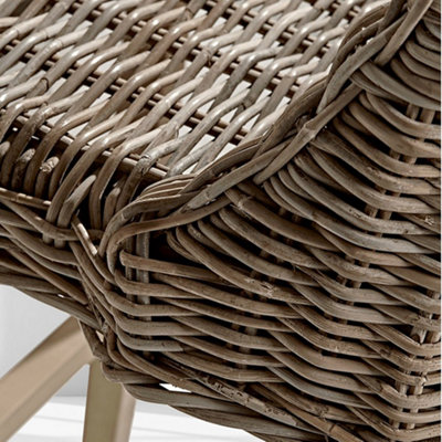 Natural Hand Weaved Rattan Wicker & Wood Kitchen Dining Rattan Bar ...
