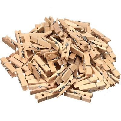 Natural Mini Pegs 50pcs - Perfect for Christmas, Holiday & Party ...