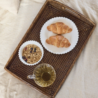 Natural Premium Rattan Medium Morning Tray Serving Tray