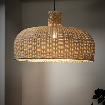Natural Rattan Easy Fit Shade Home Décor Pendant Light Shade Fitting ...