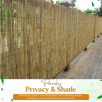 Natural Reed Garden Fence Roll Outdoor Privacy Screening Decorative ...