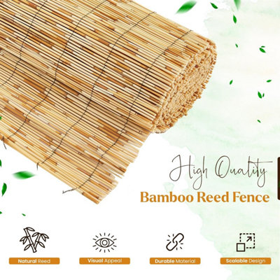 Natural Reed Garden Fence Roll Outdoor Privacy Screening Decorative ...