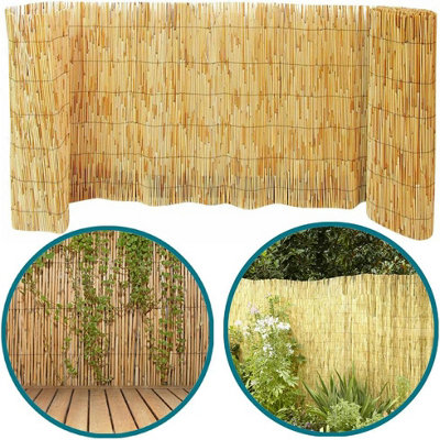 Natural Reed Privacy Screen Fence 1.8m x 4m Garden Reed Panel for ...