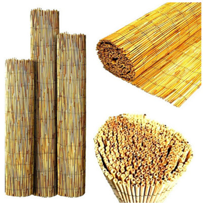 Natural Reed Privacy Screen Fence 1m(H) by 4m(L) Garden Reed Panel for ...