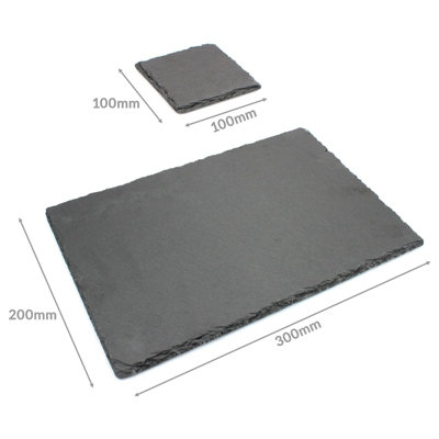 Natural Slate Placemats & Coasters - 12pc