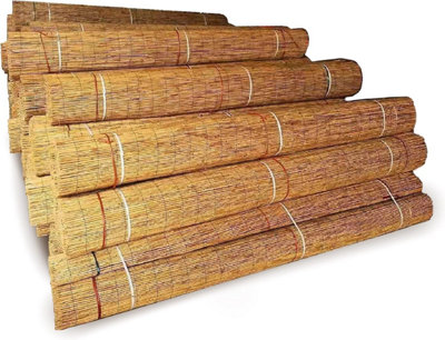 Natural Split Reed Fence Privacy Decorative Fencing Hand-Woven Bamboo ...