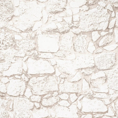 Natural Stone Effect Wallpaper Flat Finish, Wet Removable, Paste The ...