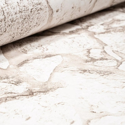 Natural Stone Effect Wallpaper Flat Finish, Wet Removable, Paste The ...