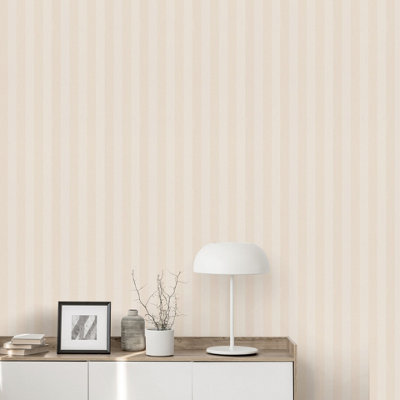 Natural Stripes Beige Wallpaper
