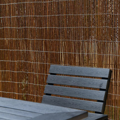 Natural Willow Bulrush Garden Fence Screening - Garden Screen and ...