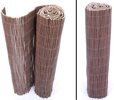 Natural Willow Garden Fence Screening Roll Privacy Border Sun ...
