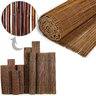 Natural Willow Outdoor Garden Fencing Screen Roll 1m x 4m
