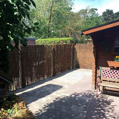 Natural Willow Outdoor Garden Fencing Screen Roll 1m x 4m