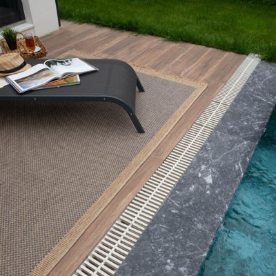 Nature Collection Indoor Outdoor Patio Garden Rug Blue Square Dots ...