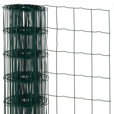 Buy Nature Wire Mesh Rectangular 0.6x10 m Plastic Coated Steel Green at B&Q