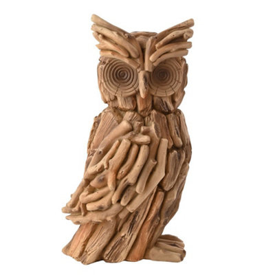 Naturecraft Resin Driftwood Collection Owl Figurine