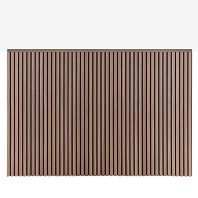 Naturewall SlatWall Midi Walnut - 120cm x 60cm on Black Felt